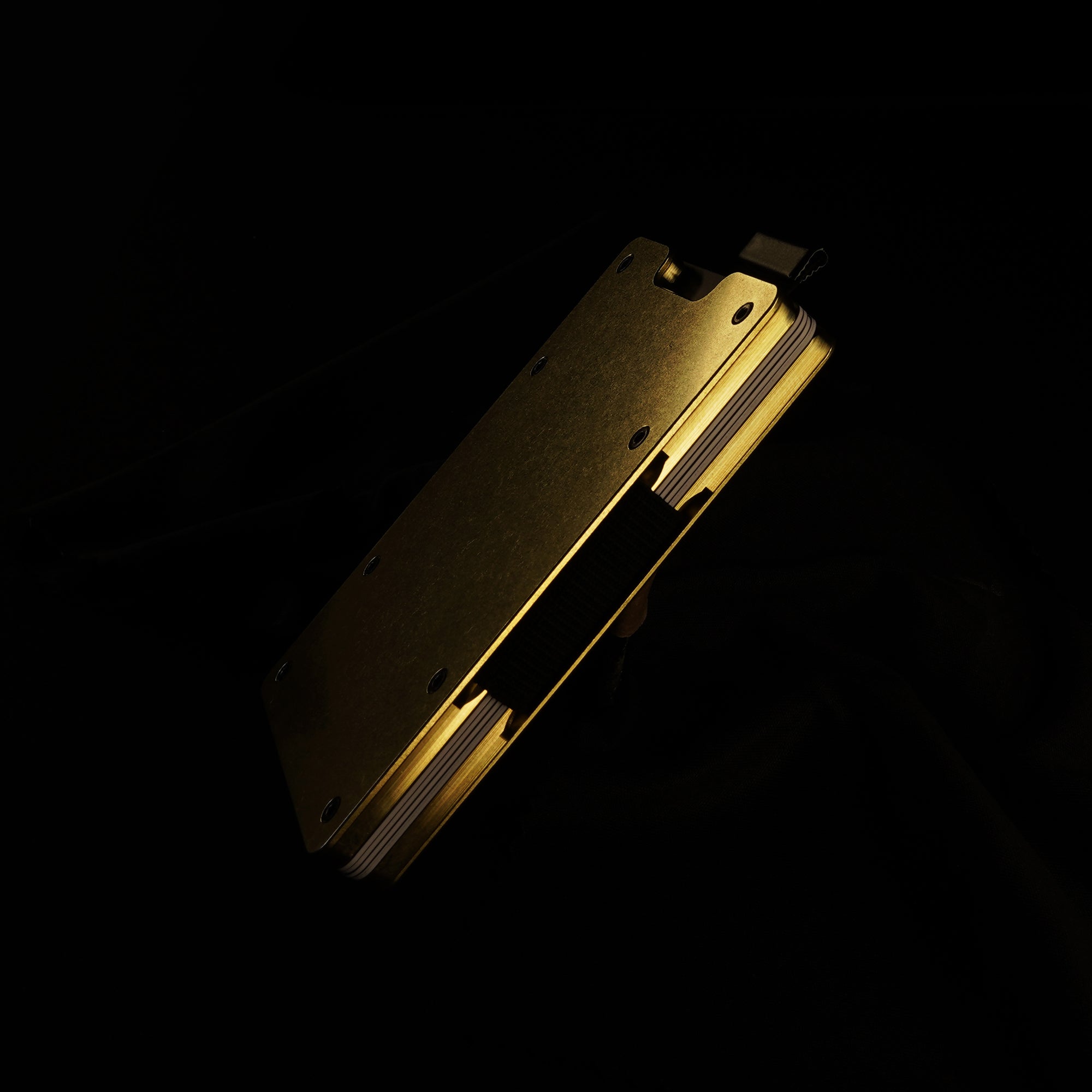 Stonewashed Brass | Slide ONE Wallet + Brass Cash Clip - AVIATOR by ...