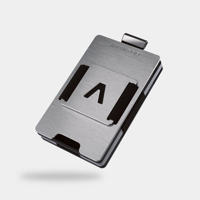 Brushed Silver Slim Wallets | Slide | Best Metal Wallets - AVIATOR by ...