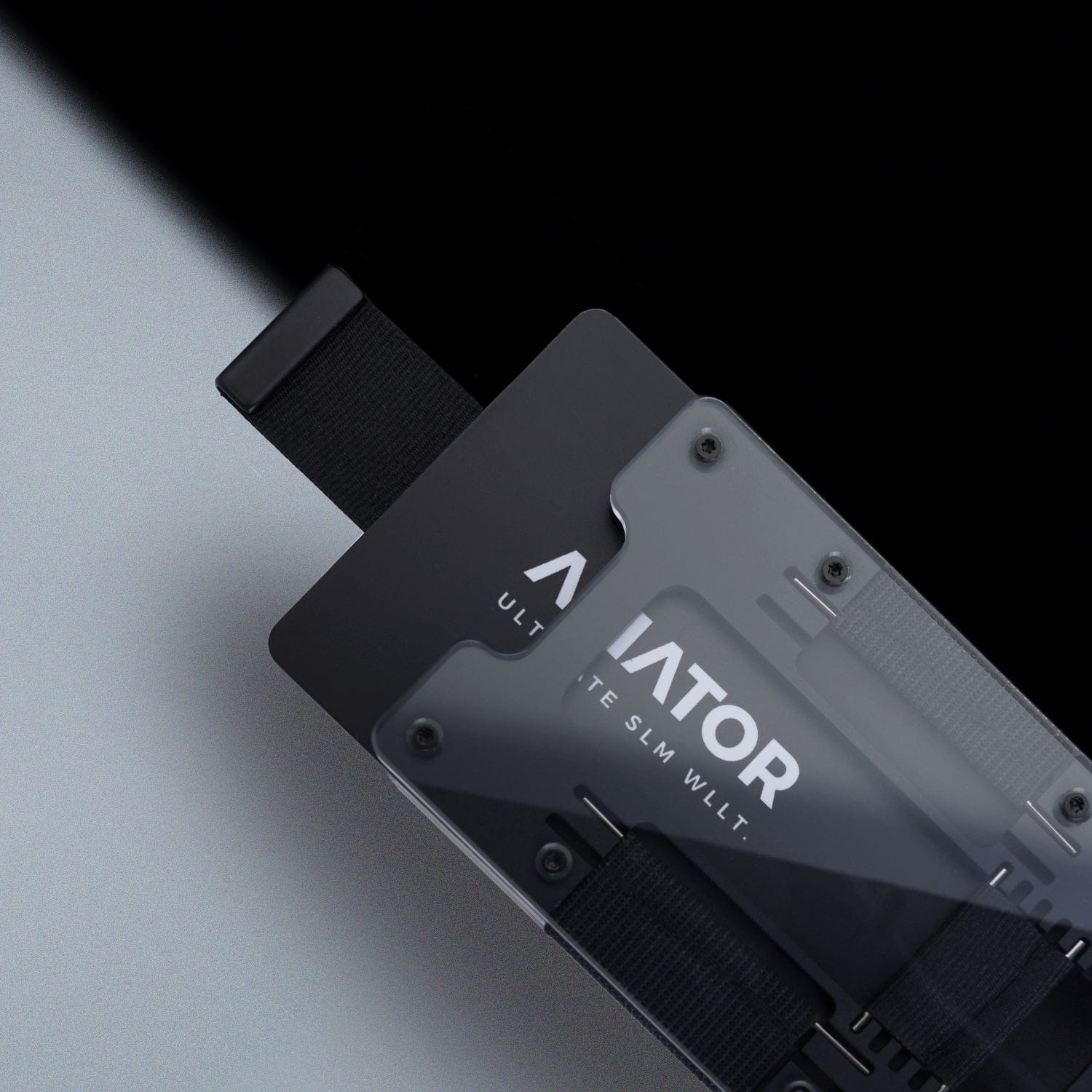 Fusion Black | Transparent Slide Wallet - AVIATOR by EVERMADE WALLETS