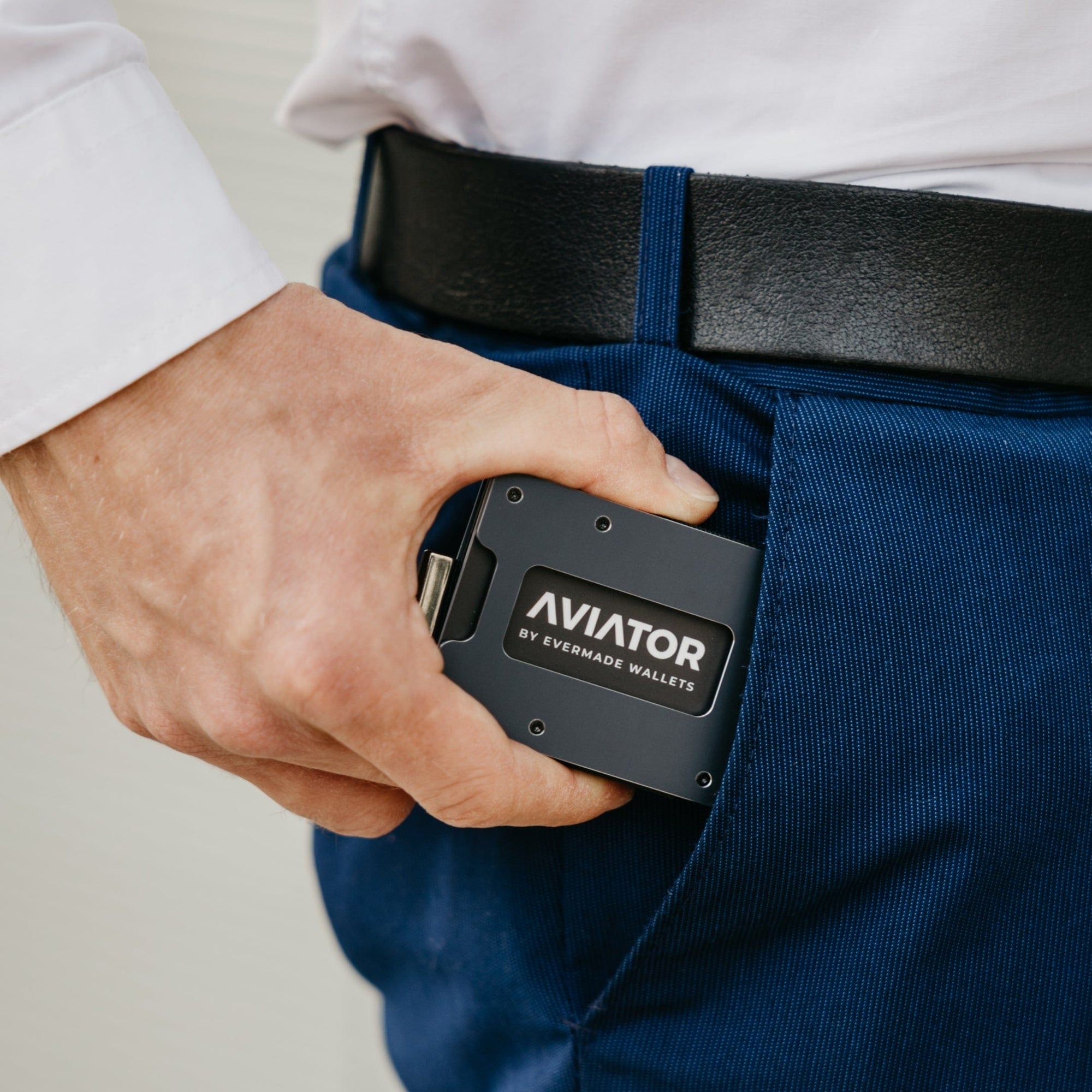 Graphite Blue | Slide | Slim Wallet | Metal Wallet - AVIATOR by ...
