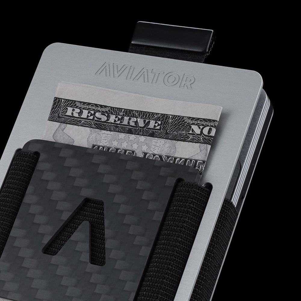 Ice Grey | Slide Wallet + Carbon Fiber Cash Clip - AVIATOR by EVERMADE ...