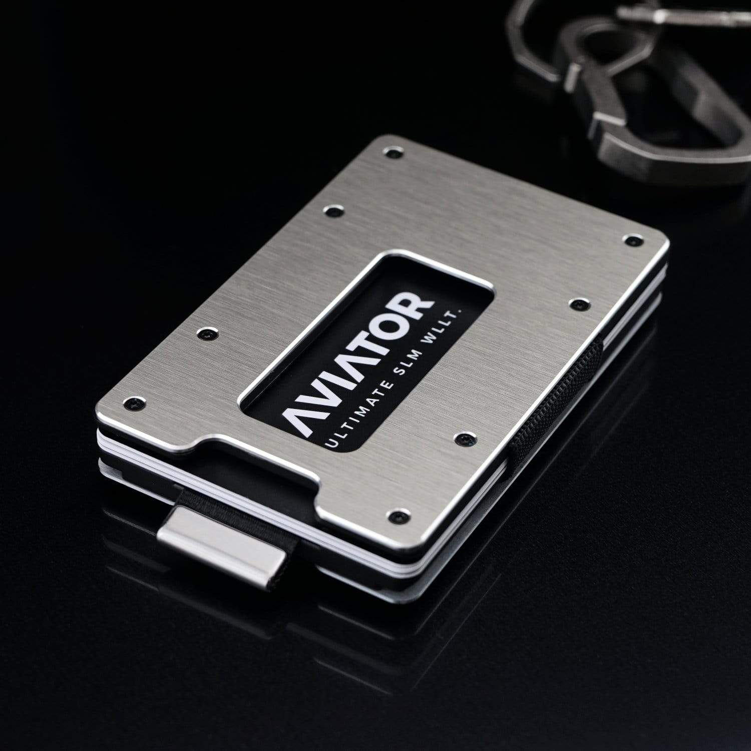 Brushed Silver Slim Wallets | Slide | Best Metal Wallets - AVIATOR by ...