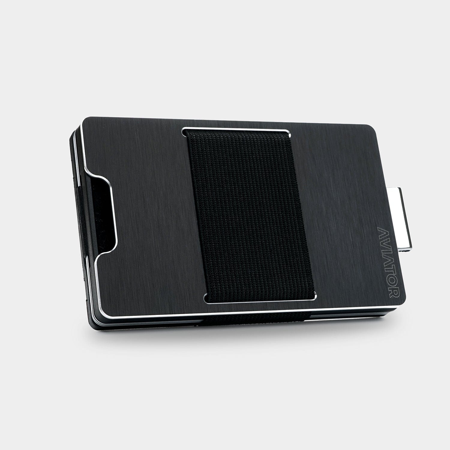 Brushed Black Slim Wallets | Slide | Best Metal Wallets - AVIATOR by ...