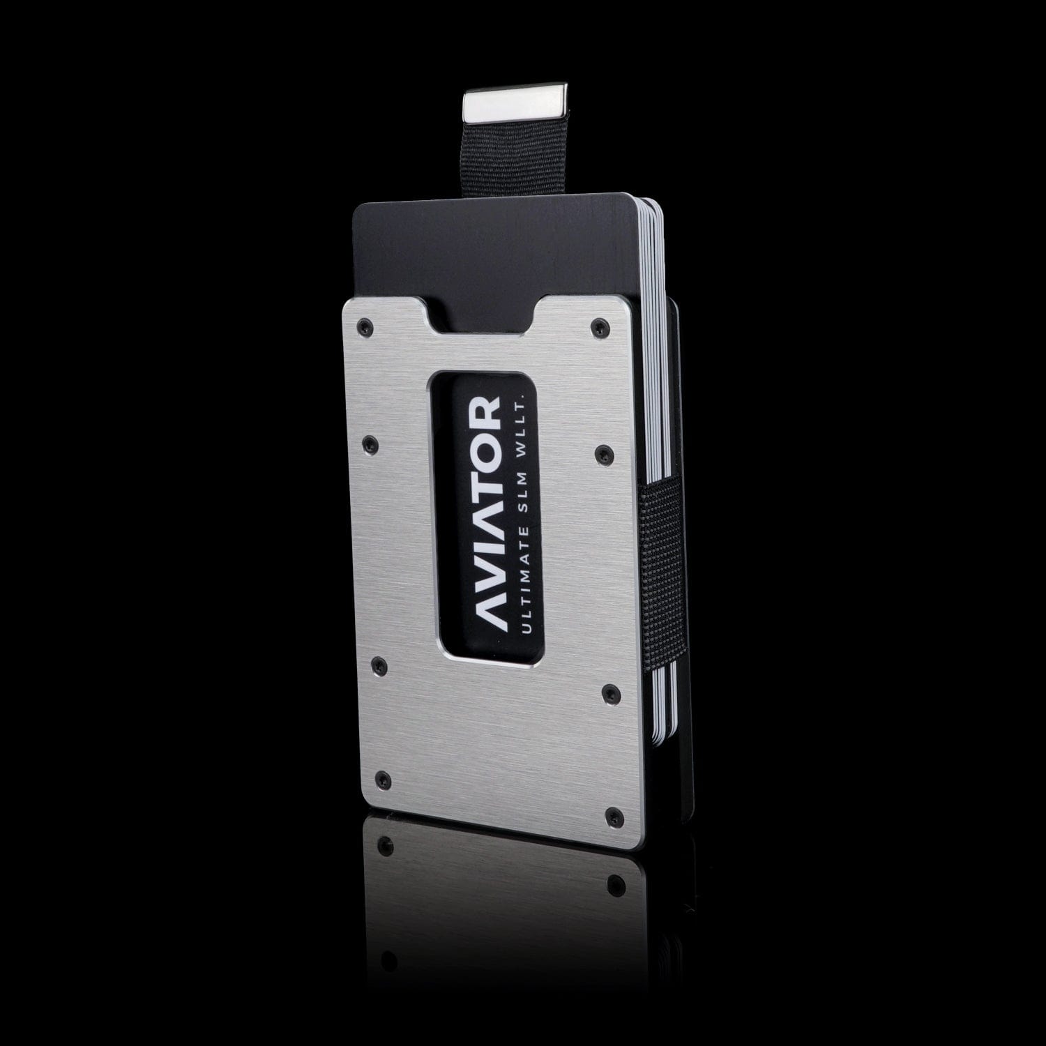 Brushed Silver Slim Wallets | Slide | Best Metal Wallets - AVIATOR by ...