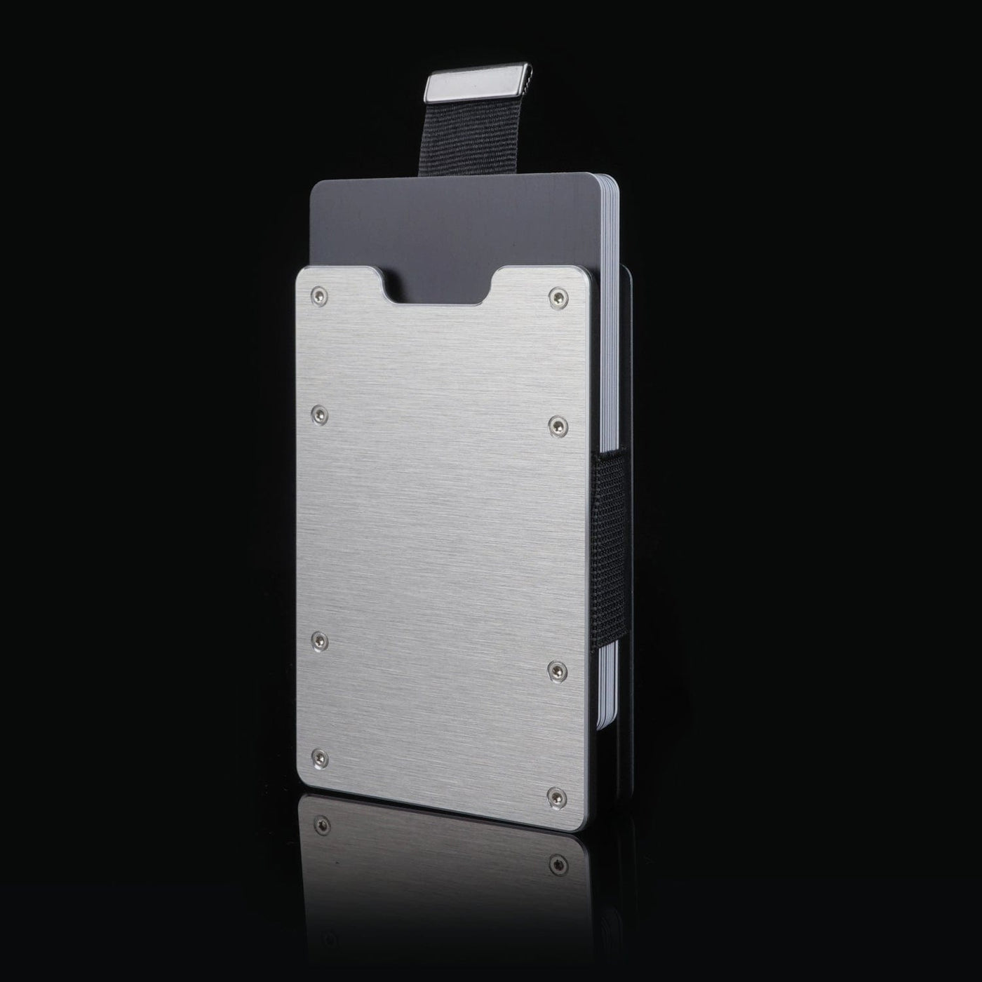 Brushed Silver | Slide Wallet with Closed Coverplate + Silver Cash Cli ...