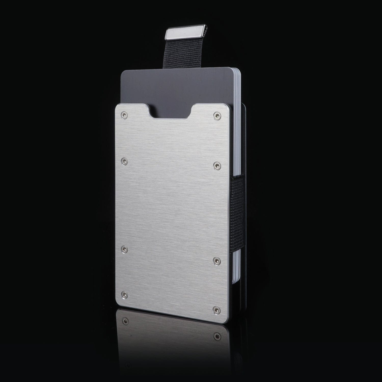 Brushed Silver | Slide Wallet with Closed Coverplate + Silver Cash Cli ...