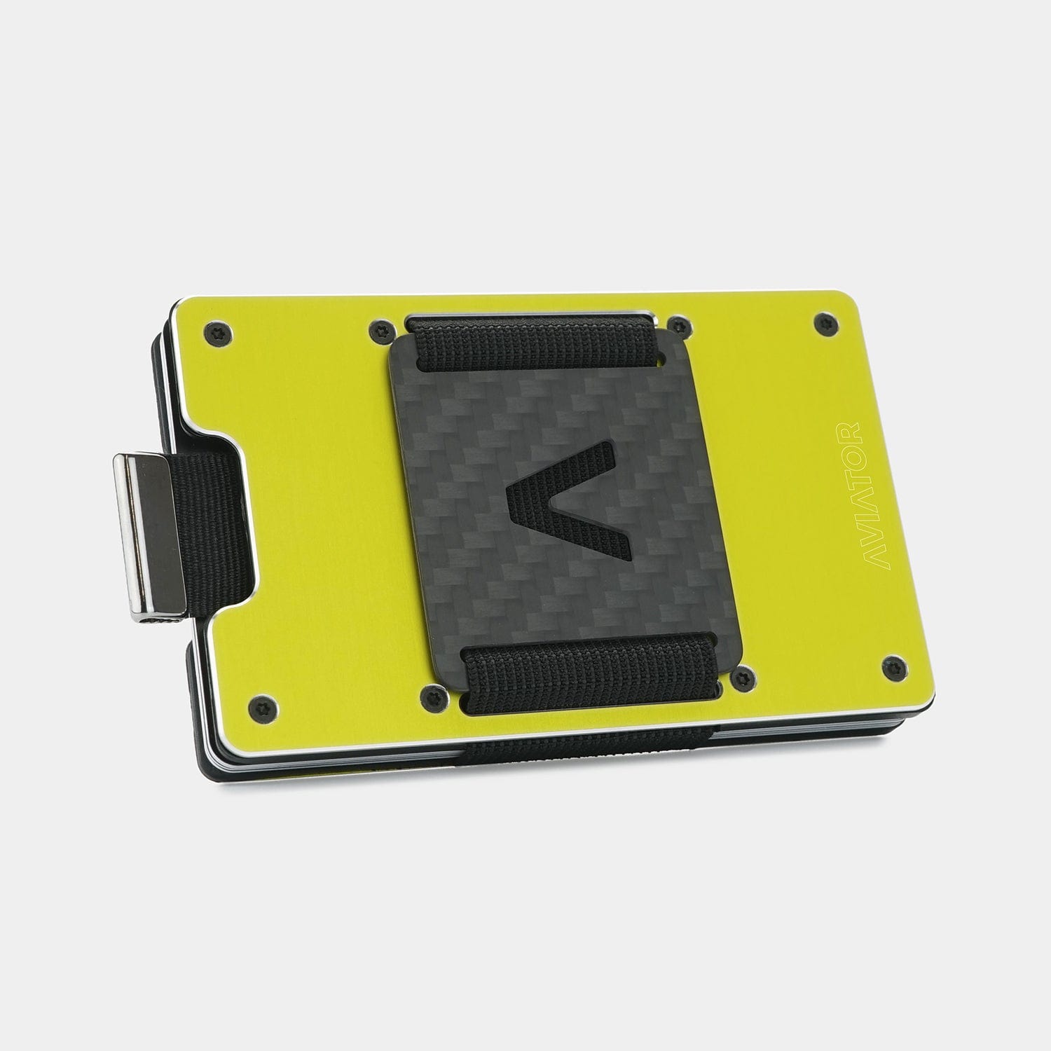 Electric Lime Metal Slim Wallet - AVIATOR by EVERMADE WALLETS