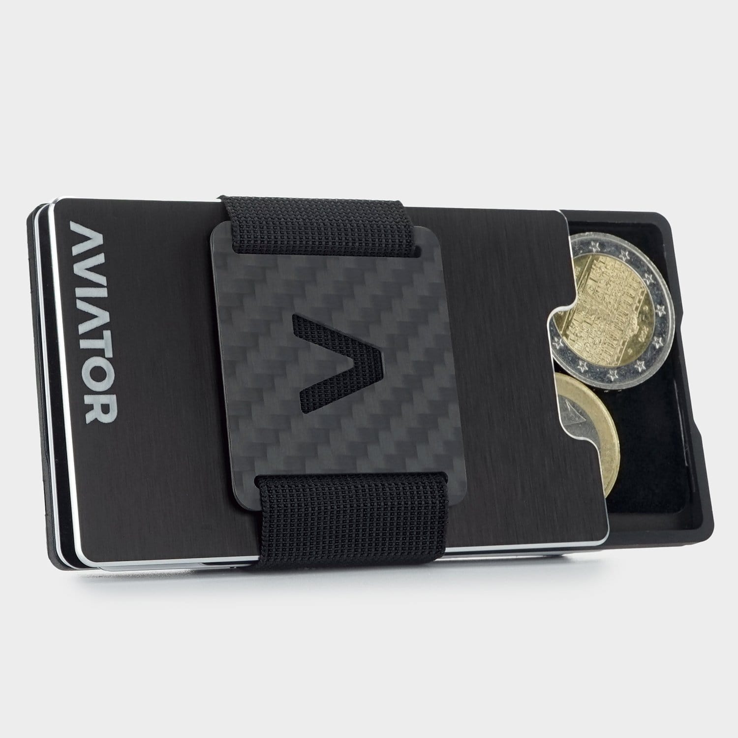Black Brushed | Classic | Minimalist Metal Wallet - AVIATOR by EVERMADE ...