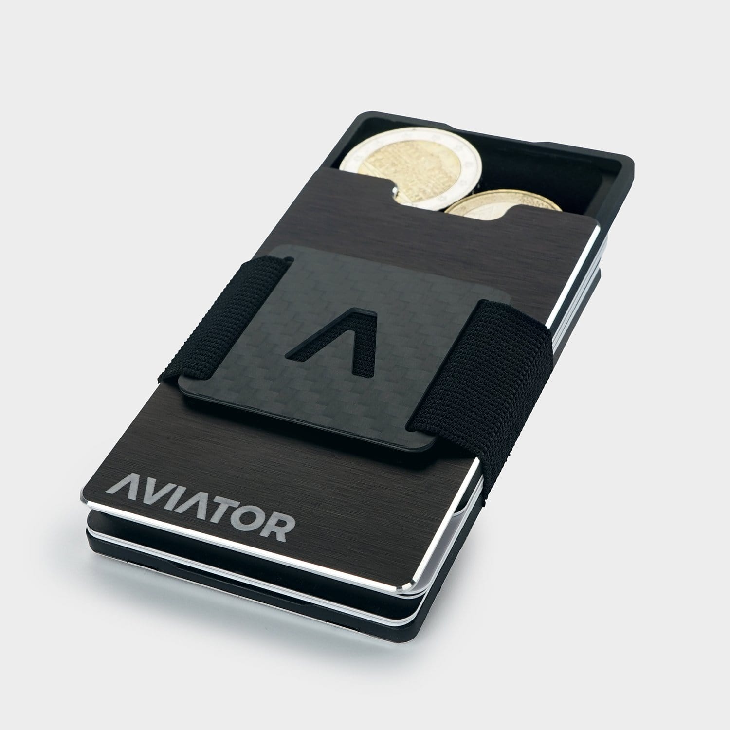 Black Brushed | Classic | Minimalist Metal Wallet - AVIATOR by EVERMADE ...