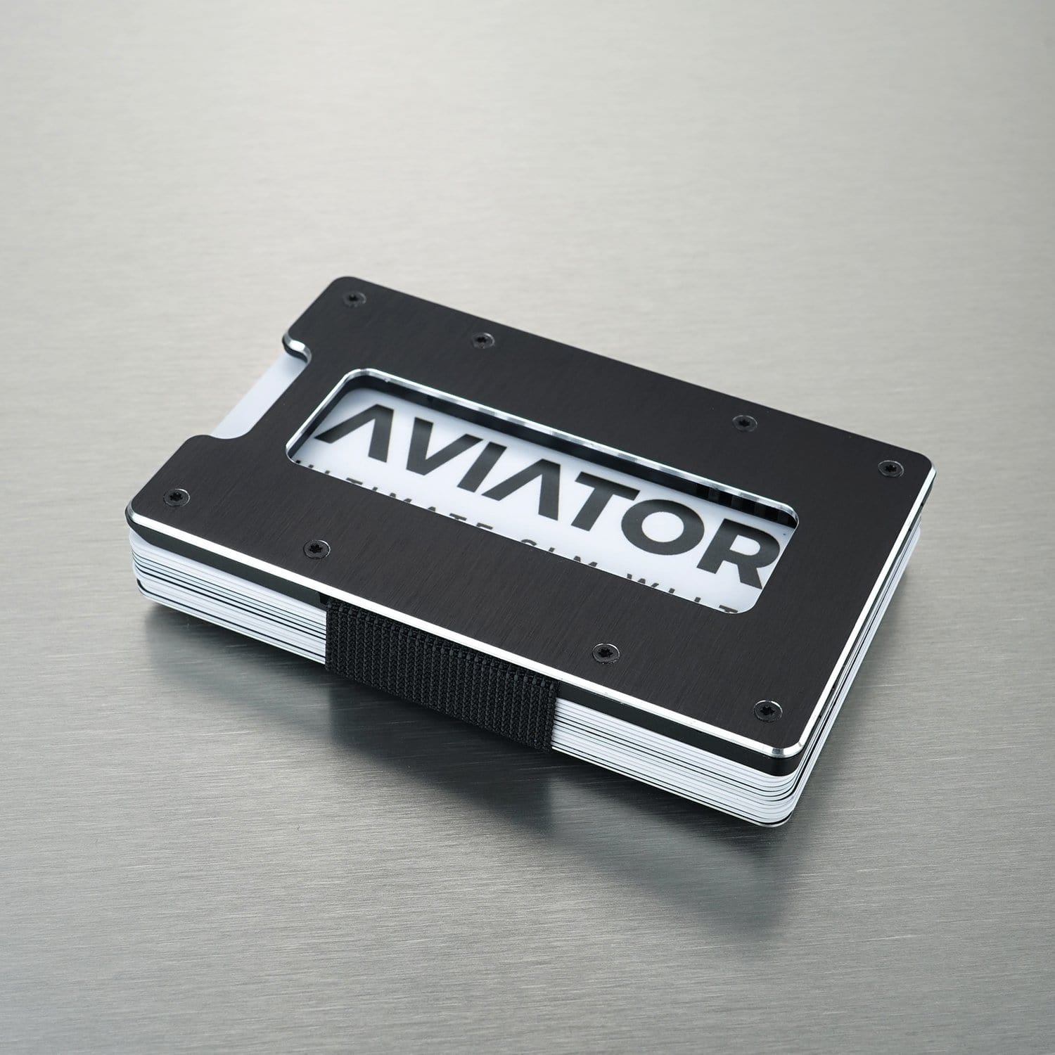 Black Brushed | Classic | Minimalist Metal Wallet - AVIATOR by EVERMADE ...