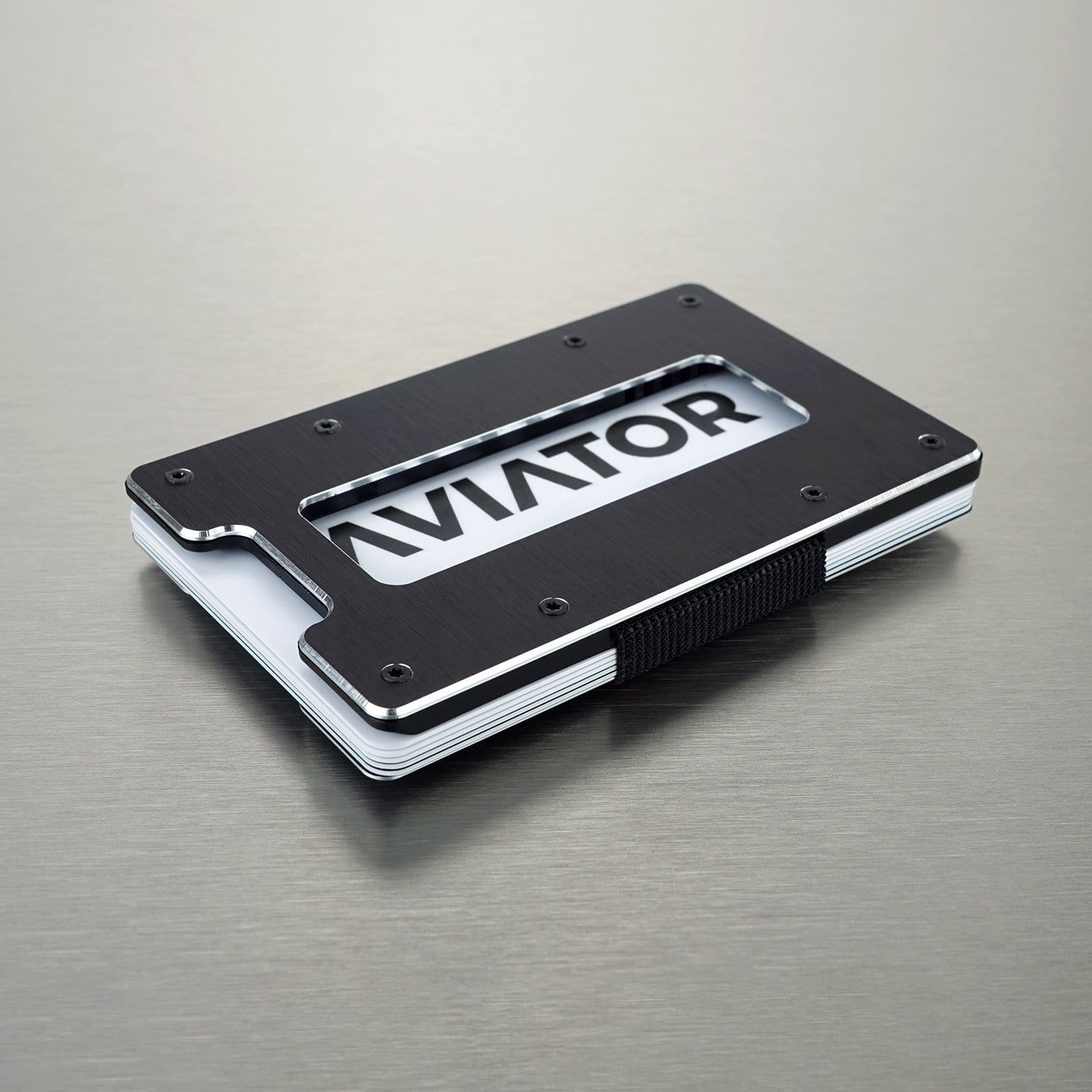 Black Brushed | Classic | Minimalist Metal Wallet - AVIATOR by EVERMADE ...