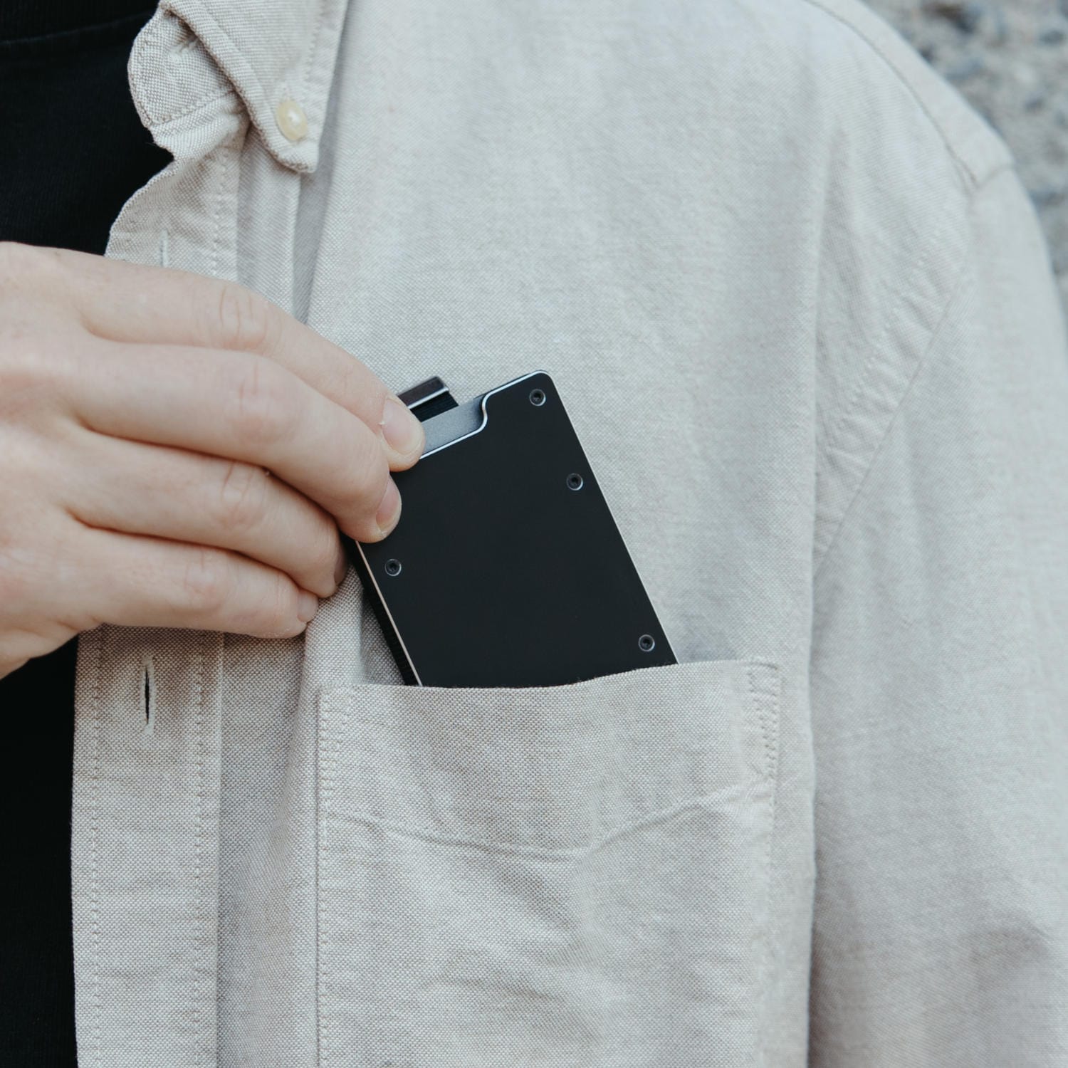 Obsidian Black Metal Slim Wallet - AVIATOR by EVERMADE WALLETS