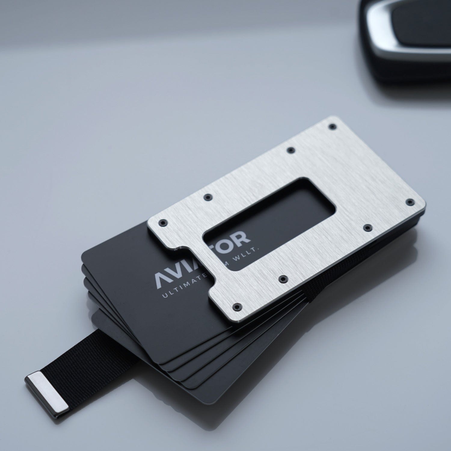 Brushed Silver Slim Wallets | Slide | Best Metal Wallets - AVIATOR by ...