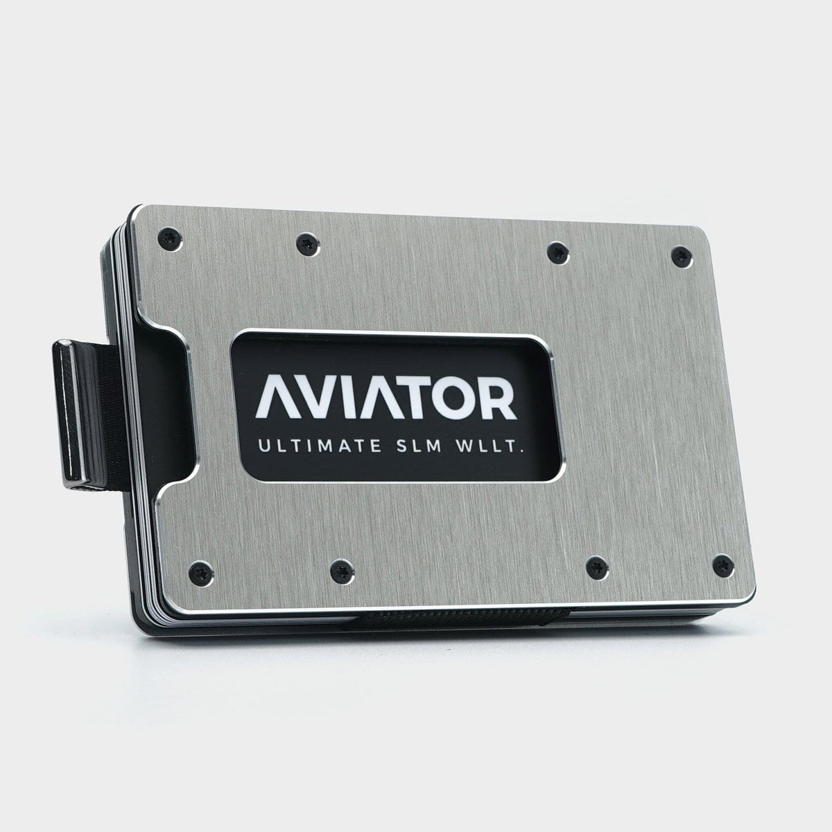 Brushed Silver Slim Wallets | Slide | Best Metal Wallets - Aviator Wallet